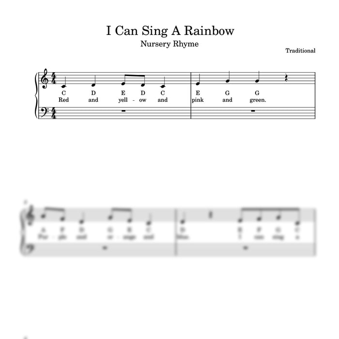 I Can Sing A Rainbow Sheet Music