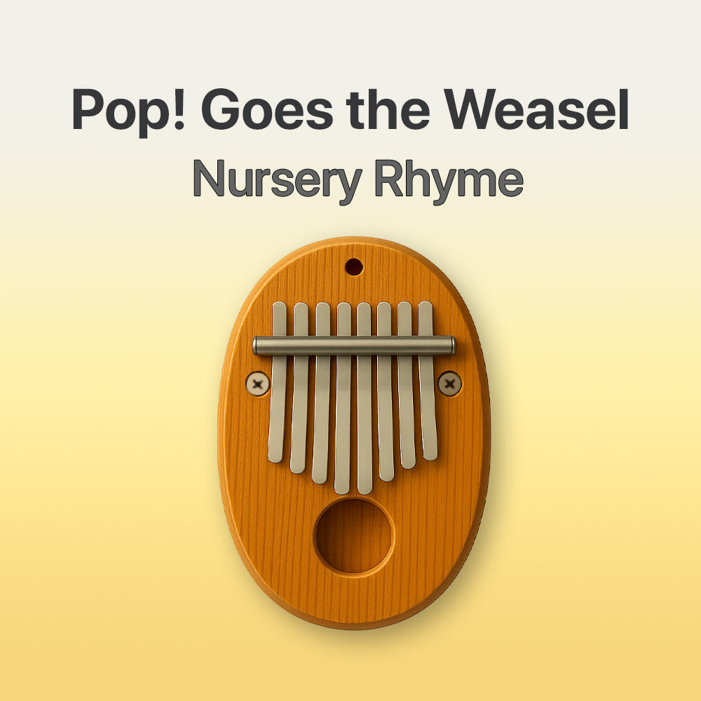 Pop Goes The Weasel - 8 Note Pocket Kalimba Tab – Easy PDF Download