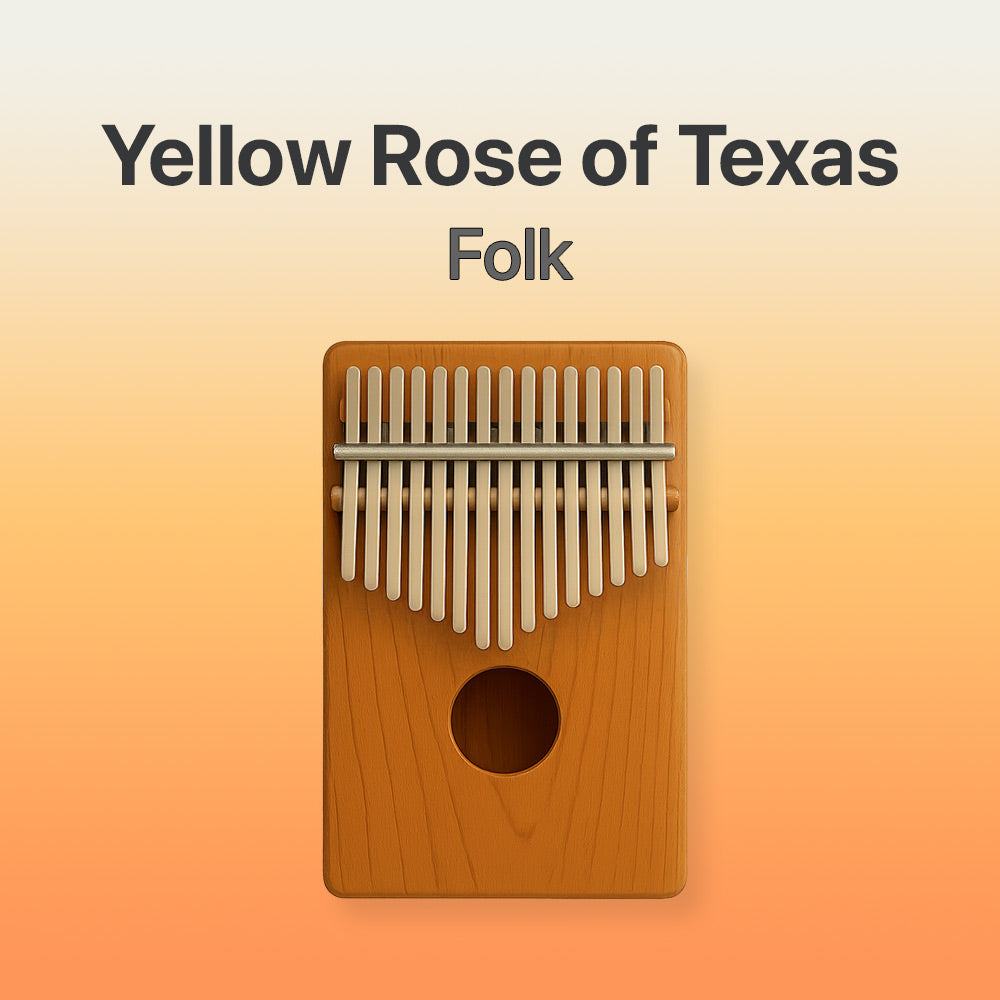 The Yellow Rose Of Texas - 17 Note Kalimba Tab – Easy PDF Download